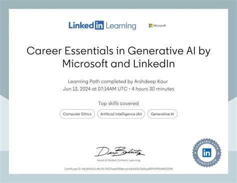 arshdeep kaur on linkedin just finished the learning path “career