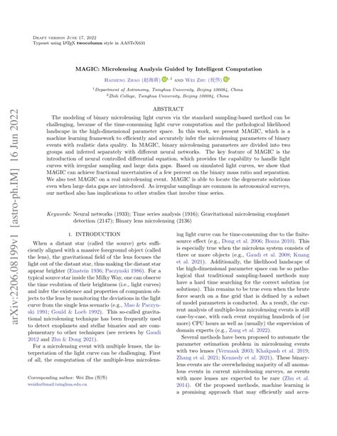 Pdf Magic Microlensing Analysis Guided By Intelligent Computation