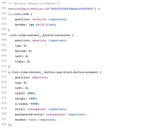 make gallery image clickable with border bottom border has a gap
