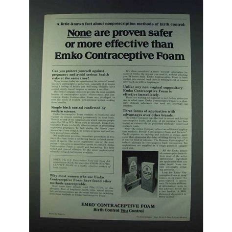 Contraceptive Foam