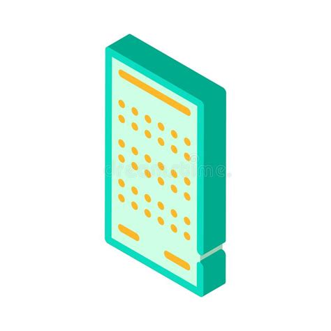 Isolierte Illustration Der Ikone Der Lotteriekarte Isometrischer Vektor