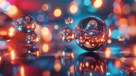 Premium Photo 3d Rendering Of A Colorful Abstract Background With Floating Spheres And A