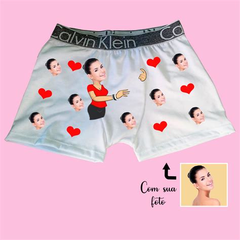 Cueca Box Personalizada Foto Presente Criativo Dia Dos Namorados