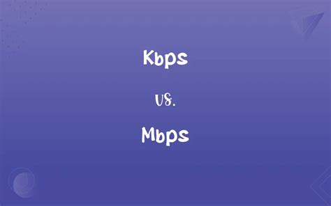 Kbps Vs Mbps Whats The Difference