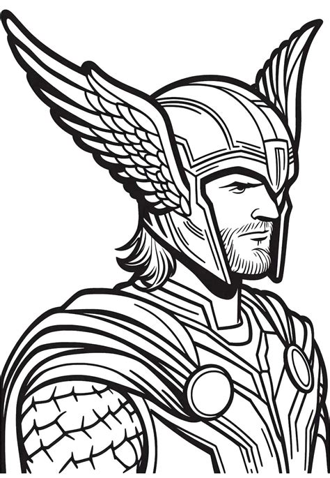 Coloriage Dessin De Thor Télécharger Et Imprimer Gratuit Sur