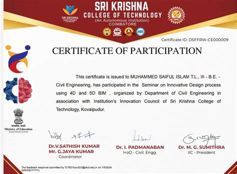 Muhammed Saif On Linkedin Happy To Share That I Participated In The Seminar On Innovative