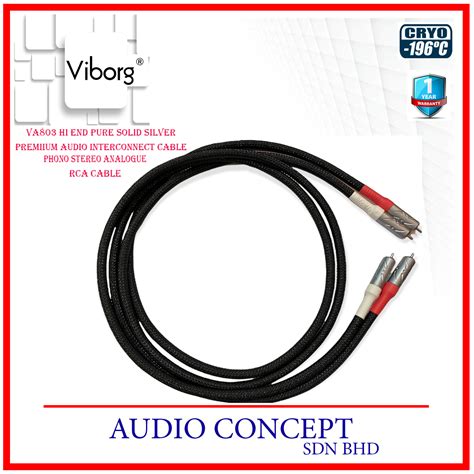 Viborg Va803 High End Rca Cable Pure Solid Silverpremium Hifi Audio