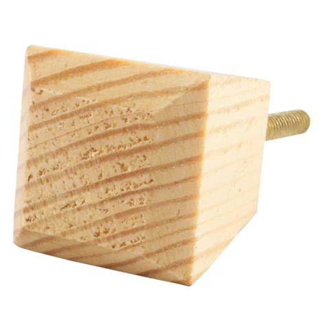 Natural Square Wooden Cabinet Knobs