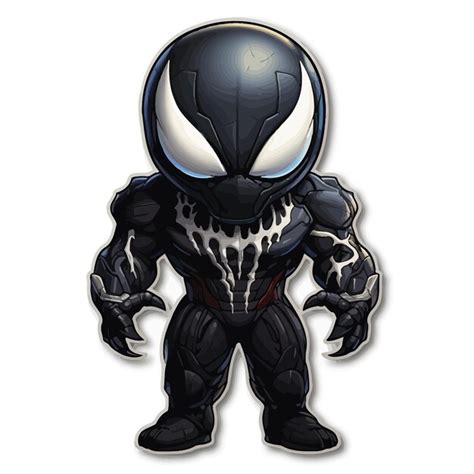 Premium Vector Sticker Chibi Marvel Agent Venom