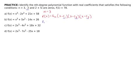 Degree Of A Polynomial