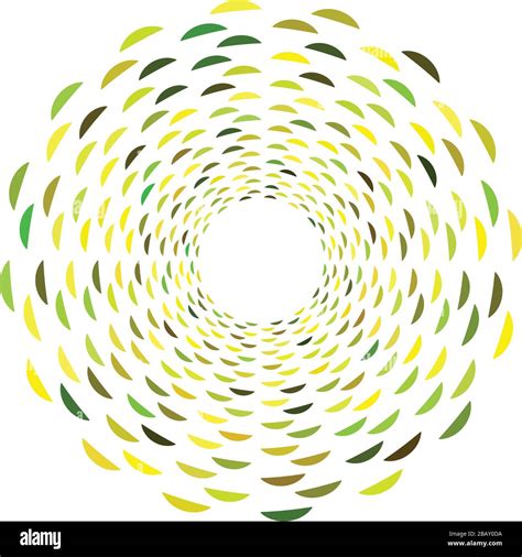 Monochrome Cyclic Cycle Concentric Rings Revolved Spiral Vortex