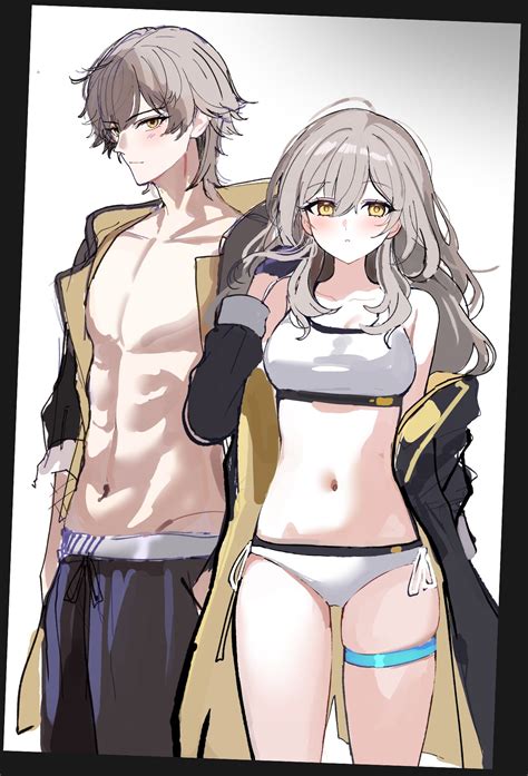 Trailblazer Stelle And Caelus Honkai And 1 More Drawn By Sak Lemondisk Danbooru