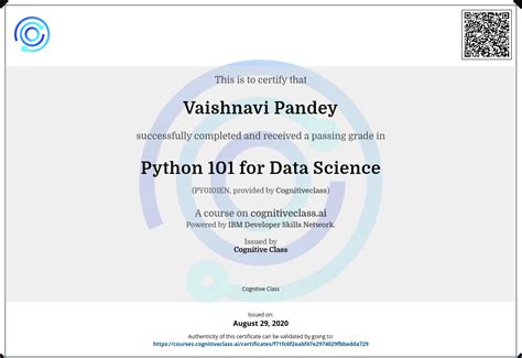 Cognitiveclass Py0101en Certificate Cognitive Class