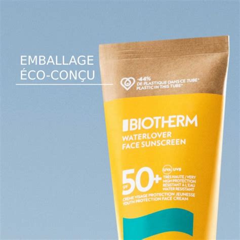 Biotherm Waterlover Crème Solaire Spf50 Anti âge Sans Traces Blanches