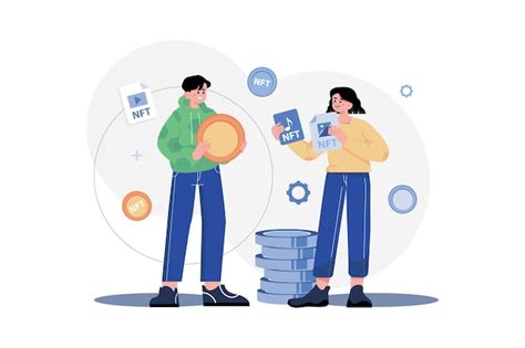 Premium Vector Cryptographic Token Illustration Concept