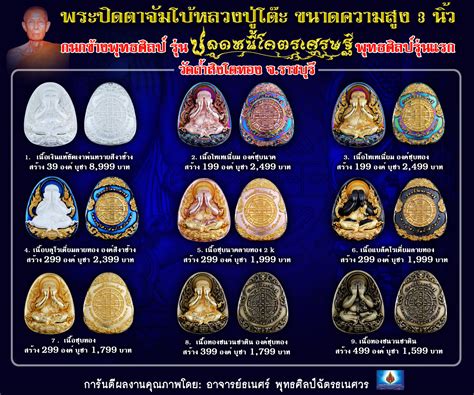 พระปิดตามจัมโบ้ รุ่น ๑ เนื้อชนวนโลหะ พุทธศิลป์ ขนาด 3 นิ้ว หลวงปู่โต๊ะ