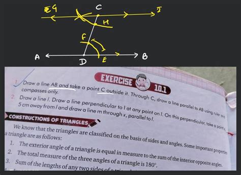 compasses only 2 draw a line draw a line perpendicular to at any p