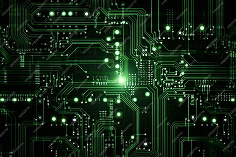 premium photo green circuitry texture background with capacitors