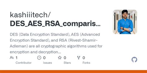github kashiiitech des aes rsa comparison des data encryption