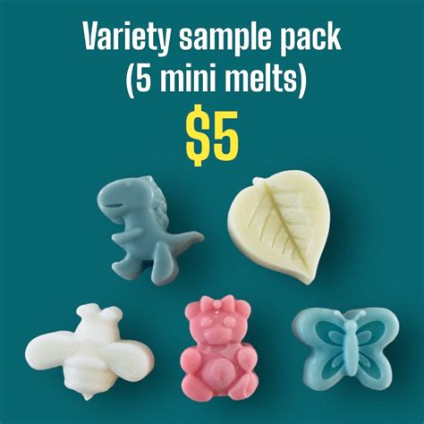 A Wax Melt Sample Pack 100 Soy Wax Melt Home And Arrow