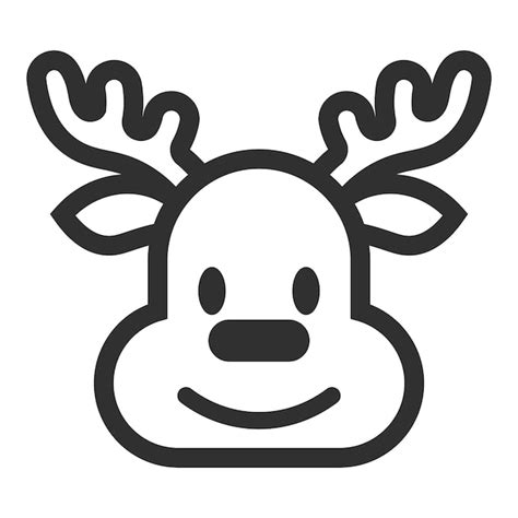 Reindeer With Sunglasses Clipart Black
