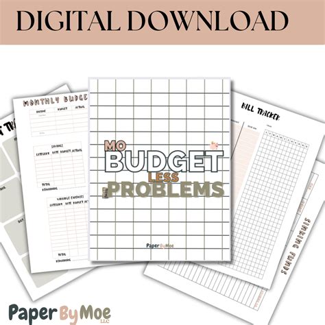 Mo Budget Less Problems Digital Budget Planner Take Control Of You Paper By Moe