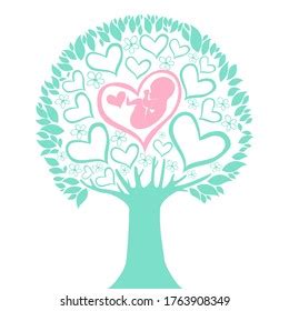 Love Tree Human Fetus Inside Womb Stock Illustration Shutterstock