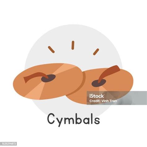 Simbal Clipart Gaya Kartun Simbal Perunggu Sederhana Yang Lucu Perkusi
