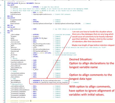 option to indent all declaration types to the furthest indention