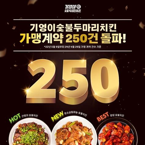 기영이숯불치킨 가맹계약 24개월만에 250건 돌파