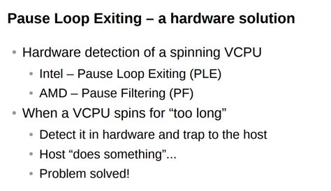 Some Notes About Pause Loop Exiting L
