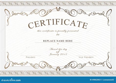 Certificate Tree Border Stock Illustrations 911 Certificate Tree