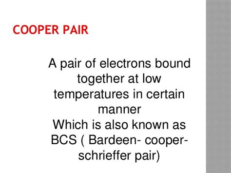 Copper Pair Bcs Theory