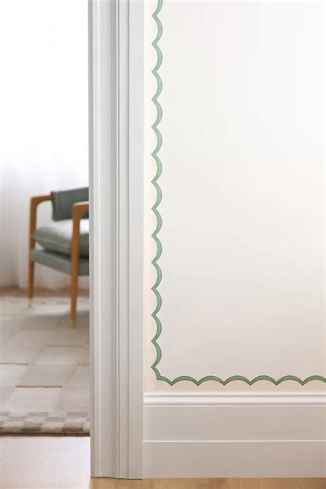 Ottoline Scalloped Border Wallpaper Anthroliving