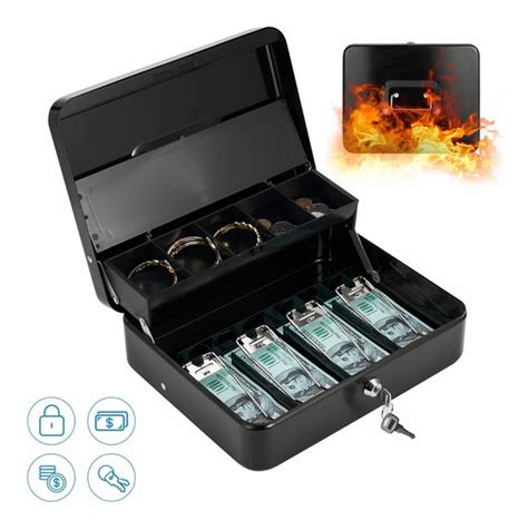 Caja Dinero Fuerte Seguridad Cash Box Metalica Mate Mediana