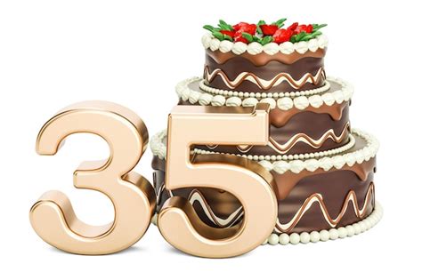 Premium Photo Chocolate Birthday Cake With Golden Number D Rendering