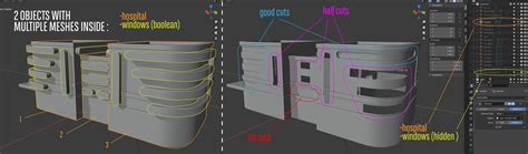 Modifiers The Same Boolean Cuts Right Cut Half Way And Doesn T Cut At The Same Time