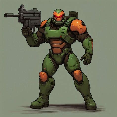 Doomguy Angry Suit And A Big Gun By Redking682 On Deviantart