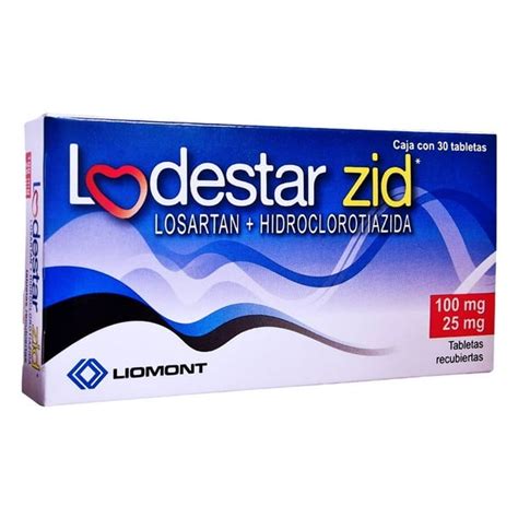 Losartanhidroclorotiazida Lodestar Zid 100 Mg 25 Mg 30 Tabletas