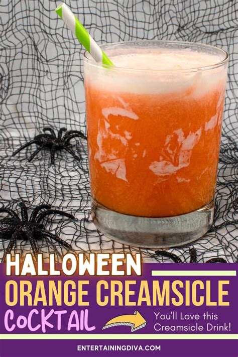 Orange Creamsicle Cocktail With Whipped Cream Vodka Halloween Jello