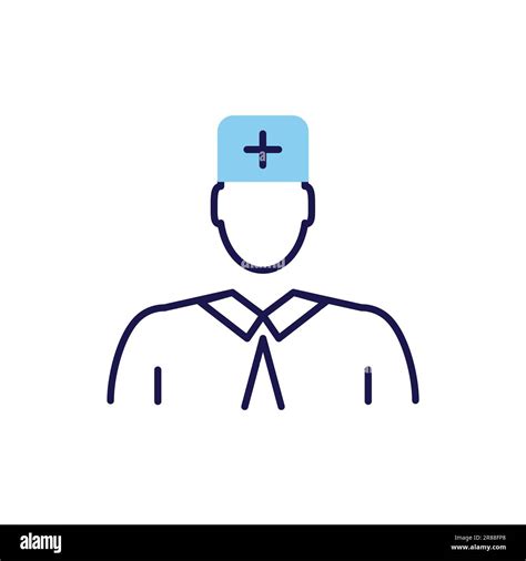Doctor Related Vector Line Icon Medical Worker Practicing Scientist
