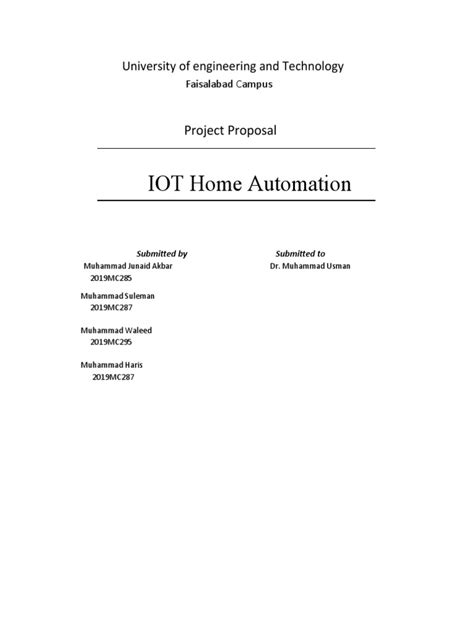 iot home automation project proposal pdf arduino smartphone