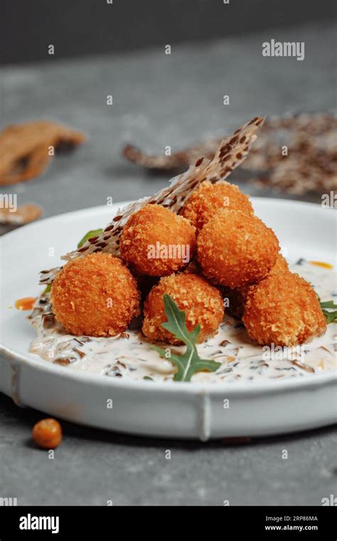 Potato Croquettes Mashed Potatoes Balls Breaded And Deep Fried