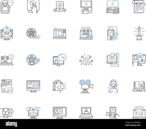 Design Agency Line Icons Collection Creativity Innovation