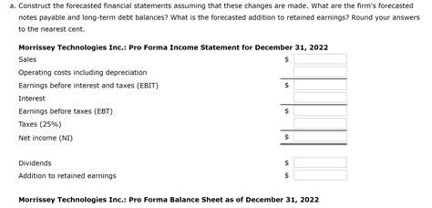 Solved Excel Activity Forecasting Financial Statements