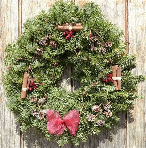 Natural Christmas Wreath Fresh Wreaths From SendMeAChristmasTree