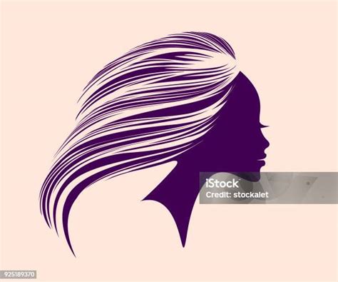 Wanita Rambut Panjang Dengan Potret Cantik Ikon Kecantikan Salon Rambut