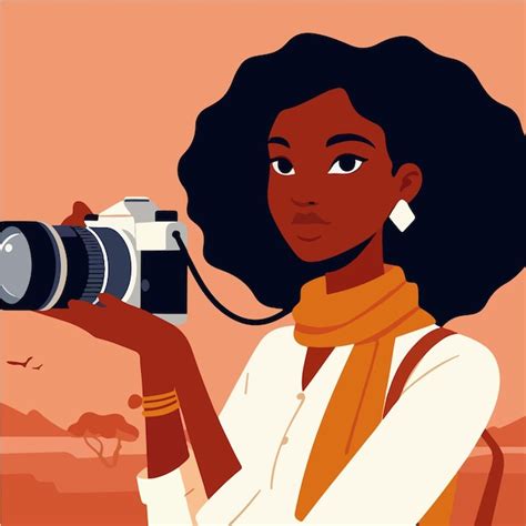 Premium Vector Vector Girl Photographer