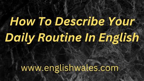 Easy Daily Routine Sentences In English Design Talk