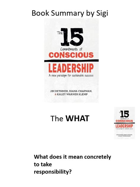 15 Commitments Of Conscious Leadership Summary Pdf Psychological Concepts Psychology
